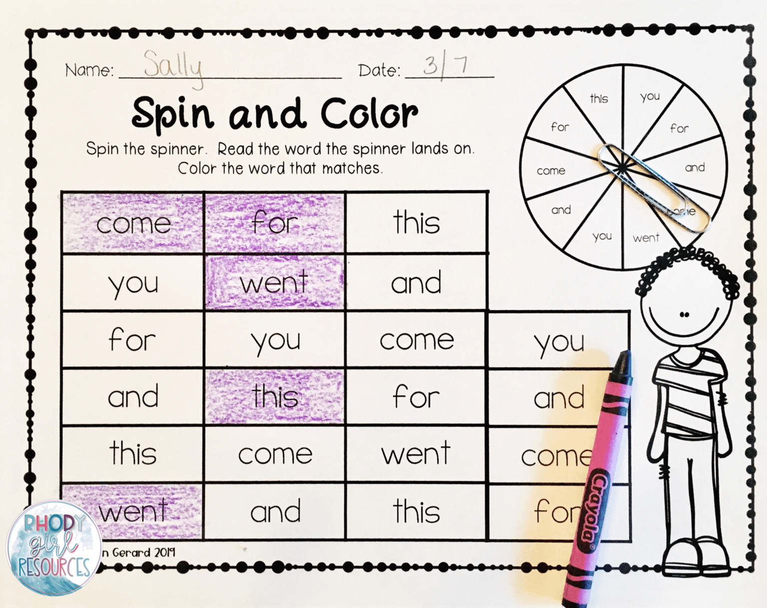 Word Work Activities for the Elementary Classroom - Rhody Girl Resources