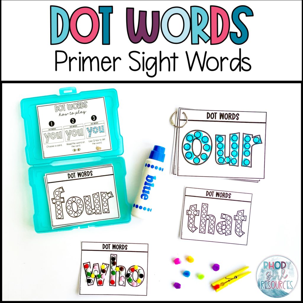Sight Words: Dots and Daubers (Primer) - Rhody Girl Resources