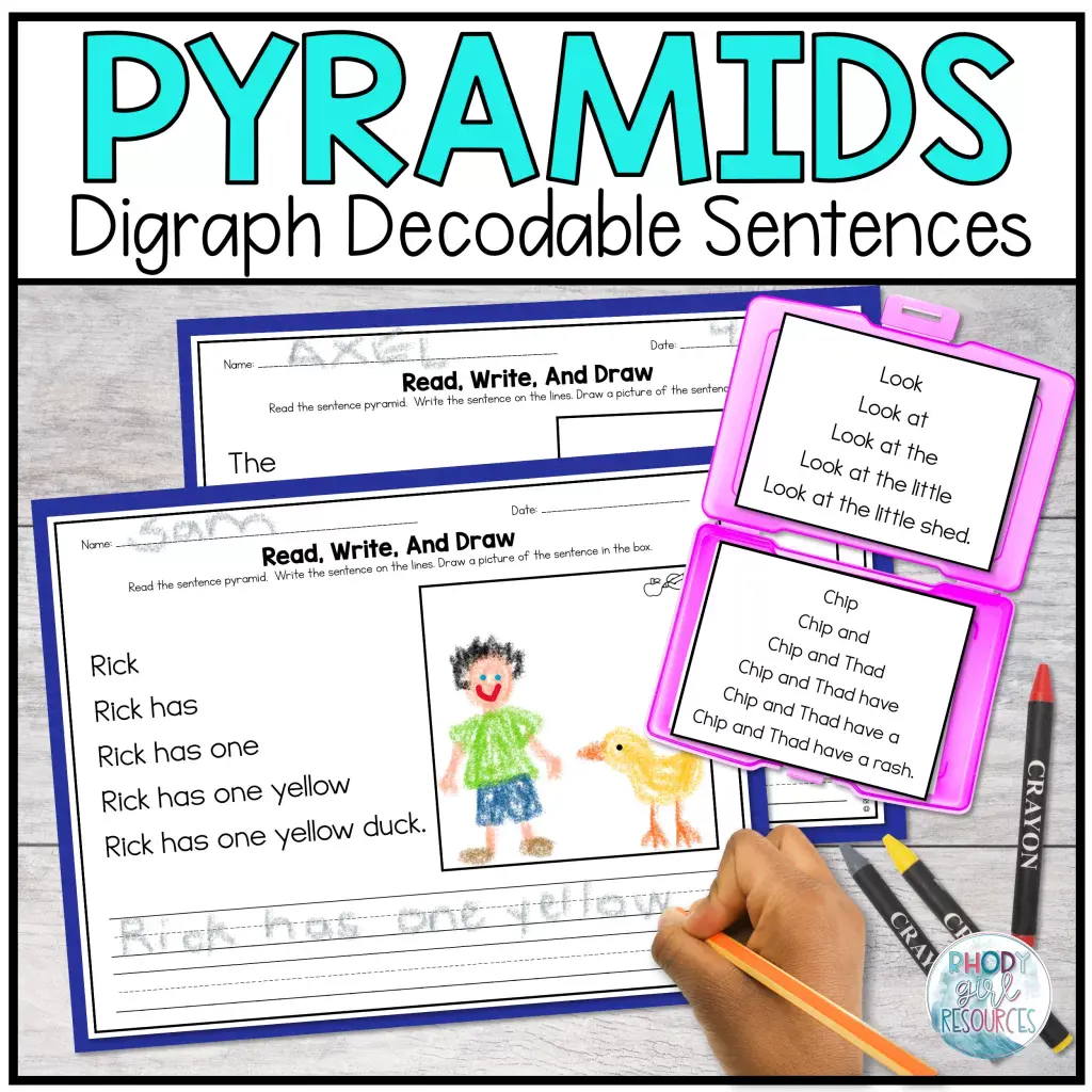 Digraph Decodable Sentence Pyramids - Rhody Girl Resources